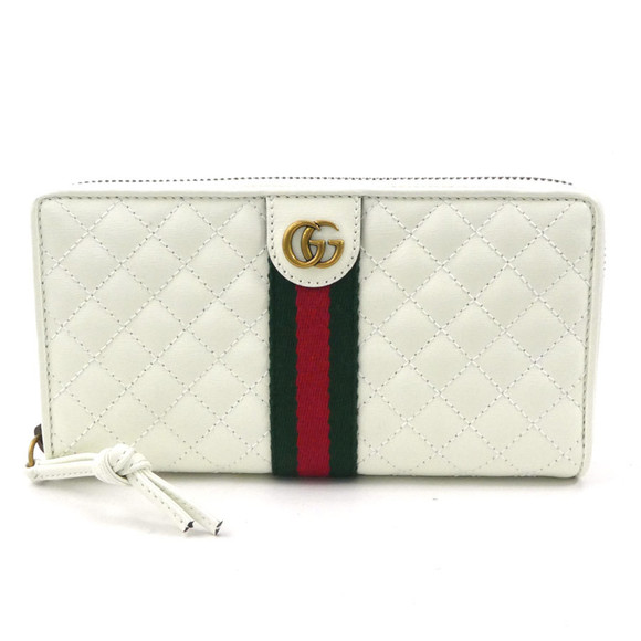 Gucci | Accessories | Gucci Round Zipper Long Wallet Sherry Line Double ...